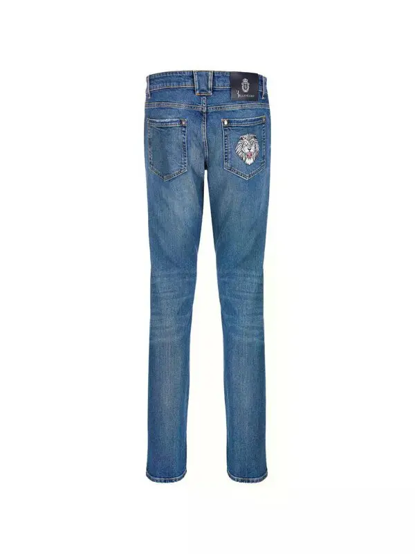 BILLIONAIRE Lion Motif Straight Leg Trousers