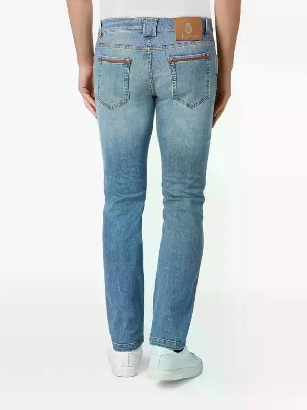 BILLIONAIRE Straight Cut Braided Trim Jeans