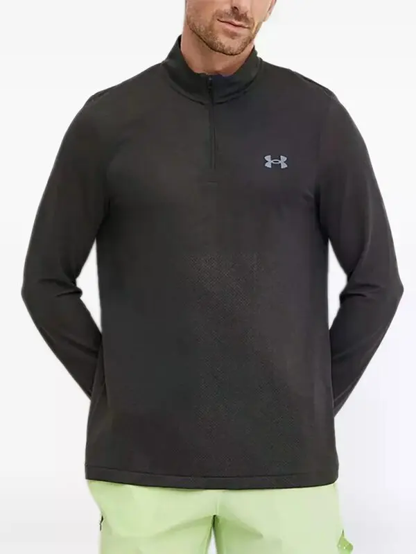 Under Armour Zip Mock Neck Top - Grey