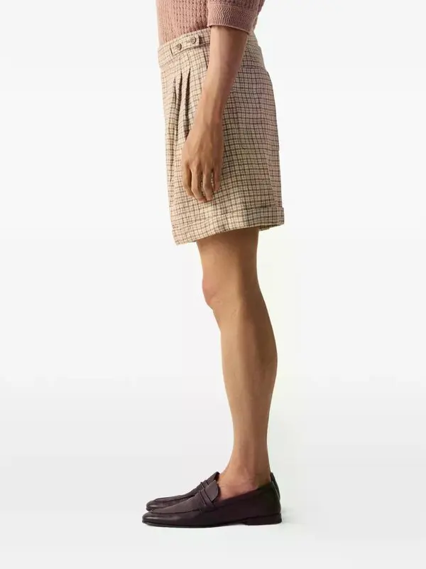 Zegna Button-detail Pleated Silk Shorts