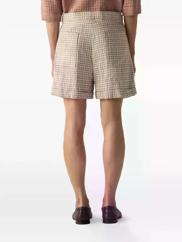 Zegna Button-detail Pleated Silk Shorts