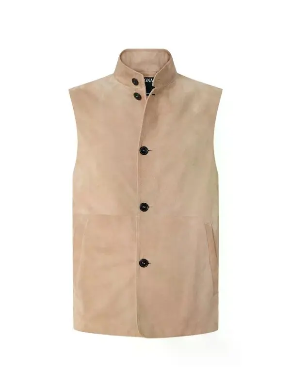 Zegna Leather Buttoned Vest