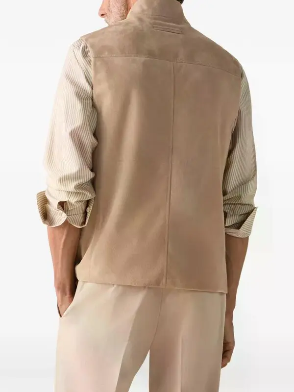 Zegna Leather Buttoned Vest