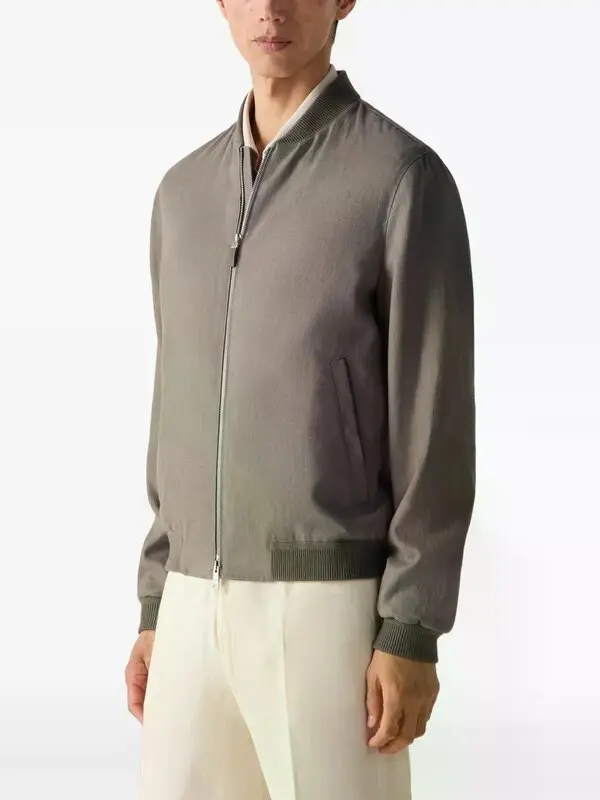 Zegna Oasi Lino Bomber Jacket