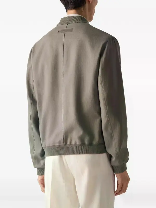 Zegna Oasi Lino Bomber Jacket
