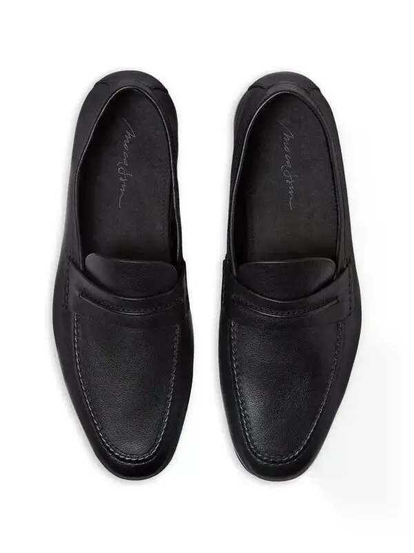 Zegna Leather Moccasin Loafers