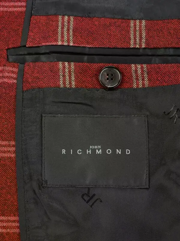 John Richmond Checked Embroidered Blazer