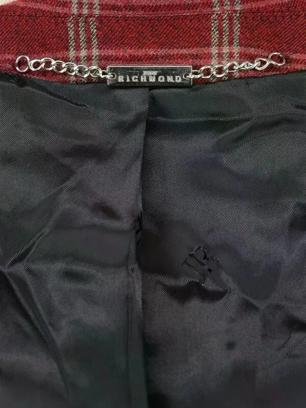 John Richmond Checked Embroidered Blazer