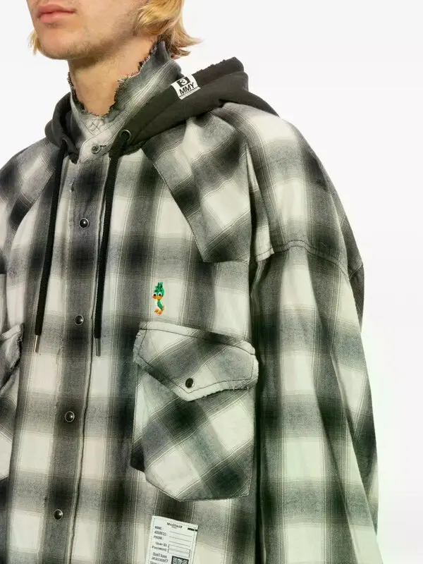 Mihara Yasuhiro Hooded Checked Shirt