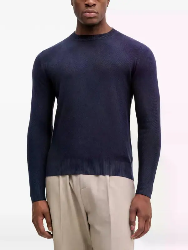 Sisley Textured Crew Neck Sweater