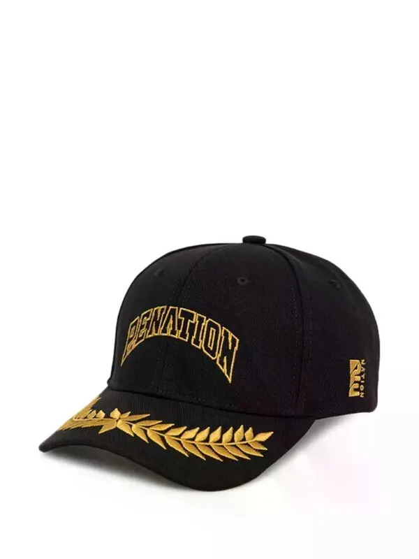 P.E Nation Logo Embroidered Baseball Cap - Black