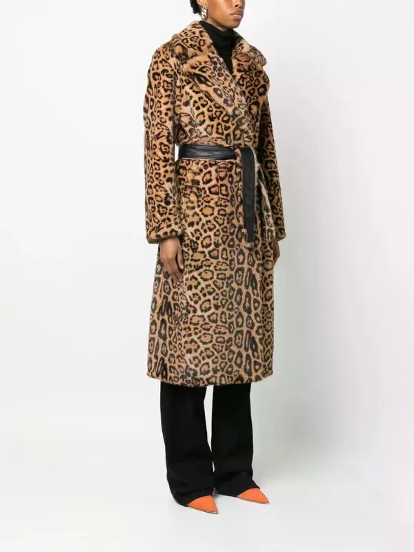Philipp Plein Leopard Print Faux Fur Coat
