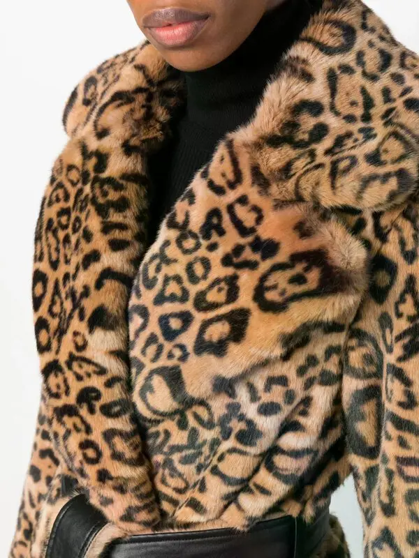 Philipp Plein Leopard Print Faux Fur Coat