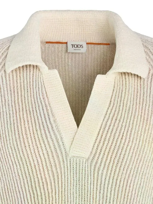 TOD'S Ribbed Knit V-neck Sweater