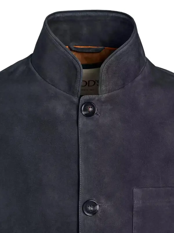 TOD'S Suede Buttoned Jacket