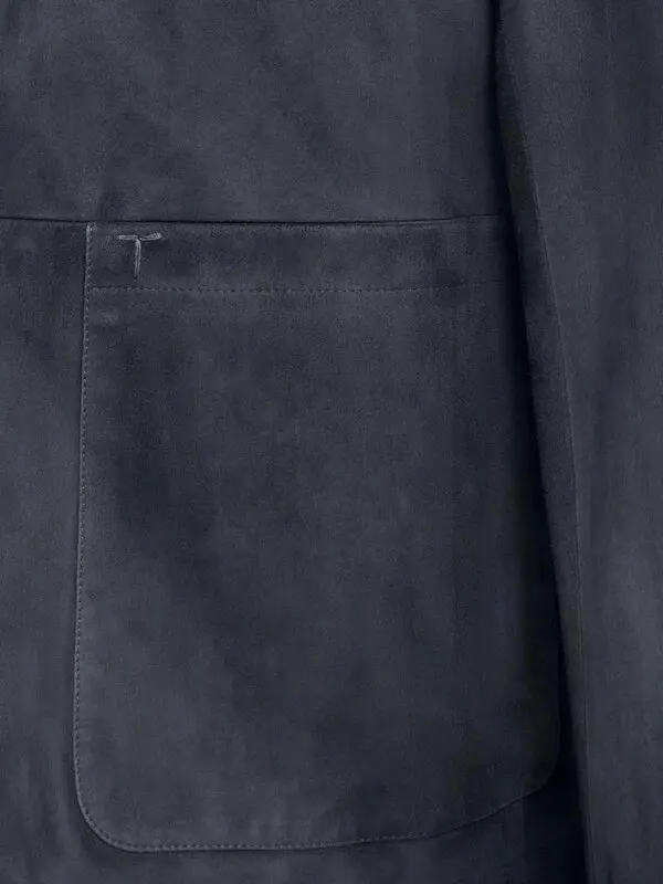 TOD'S Suede Buttoned Jacket