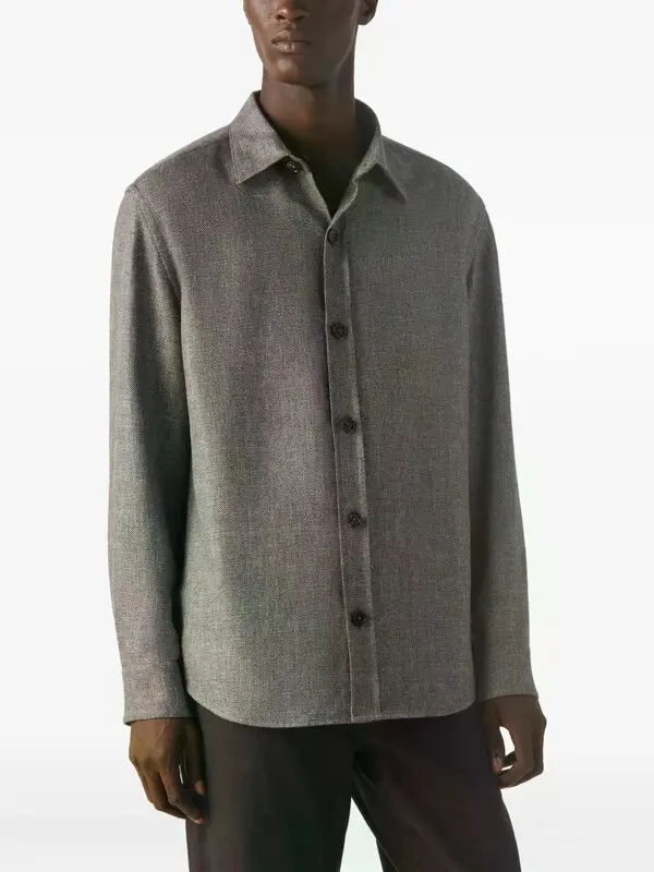 Zegna Buttoned Overshirt - Brown