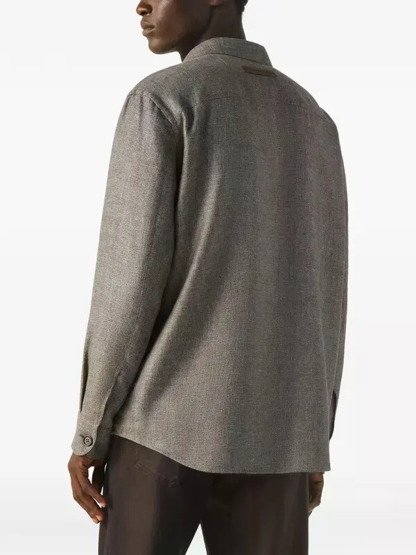 Zegna Buttoned Overshirt - Brown