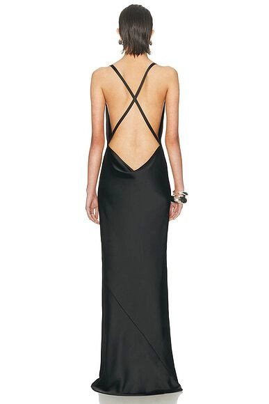 Norma Kamali Cross Back Bias Gown