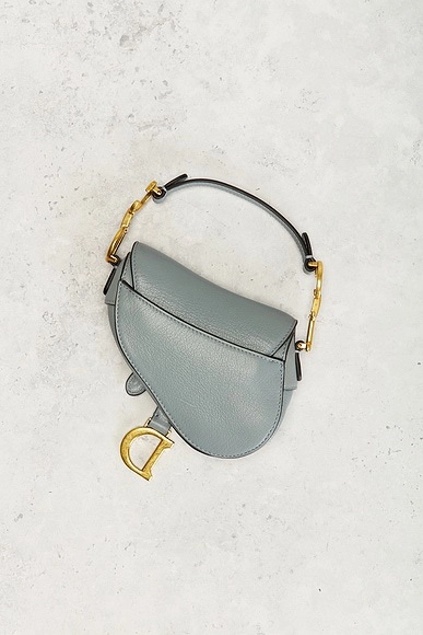 Dior Saddle Bag In Calf Leather - Blue