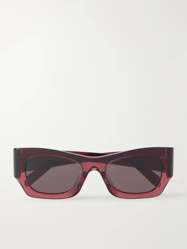 Celine Square Frame Acetate Sunglasses - Red