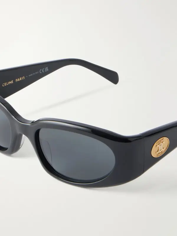 Celine Journey Round-frame Acetate Sunglasses - Black