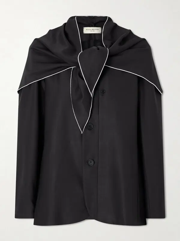 KALLMEYER Jamie Tie-detailed Cady Blazer - Black