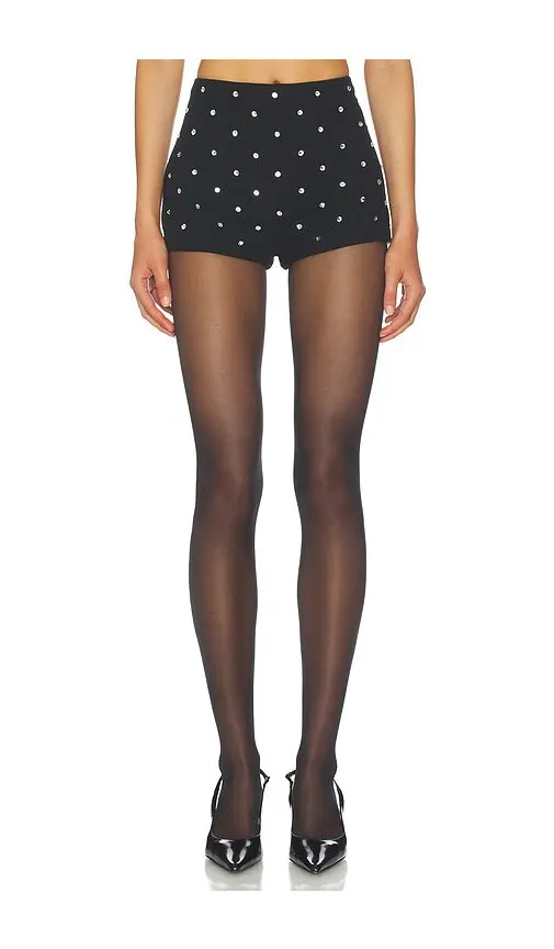ANIYE BY Embellished Crepe Shorts - Black