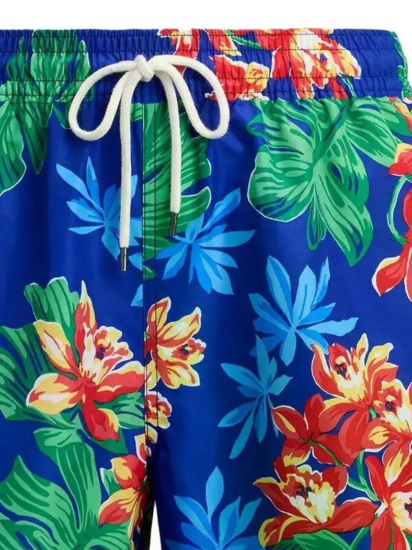 Polo Ralph Lauren Floral-print Swim Shorts - Blue