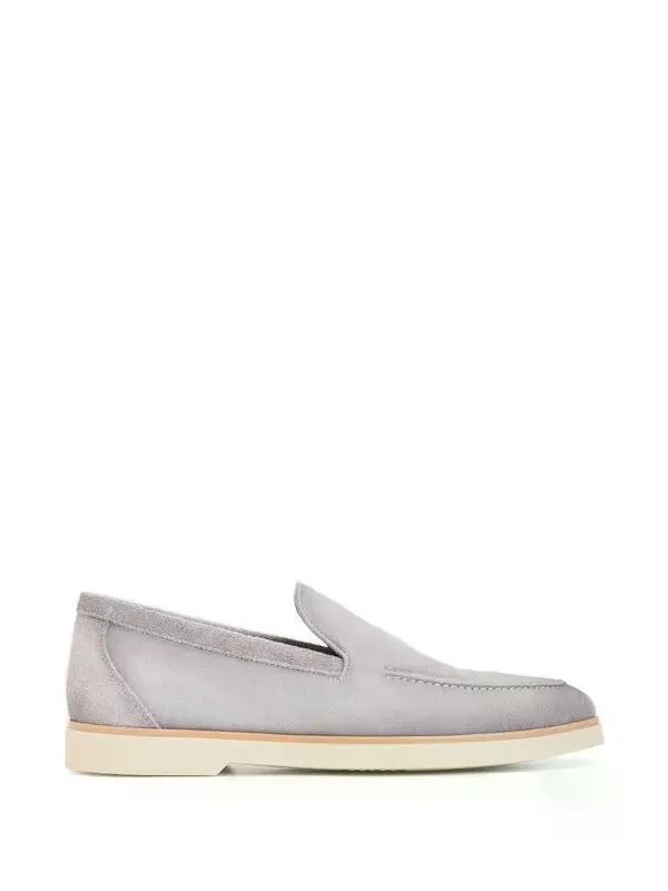 Magnanni Suede Loafers With Contrast Stitching
