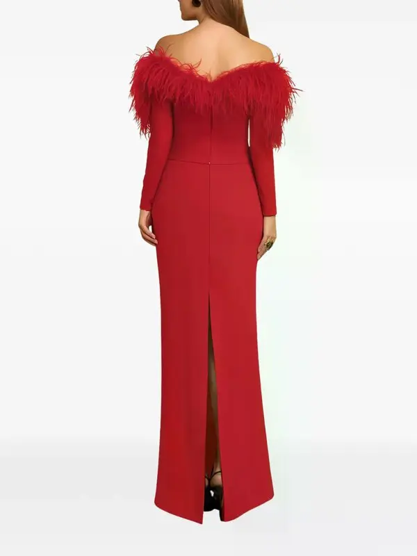 GEMY MAALOUF Off-shoulder Maxi Dress - Red
