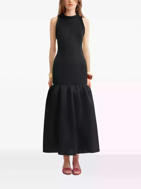 GEMY MAALOUF Sleeveless Midi Dress - Black