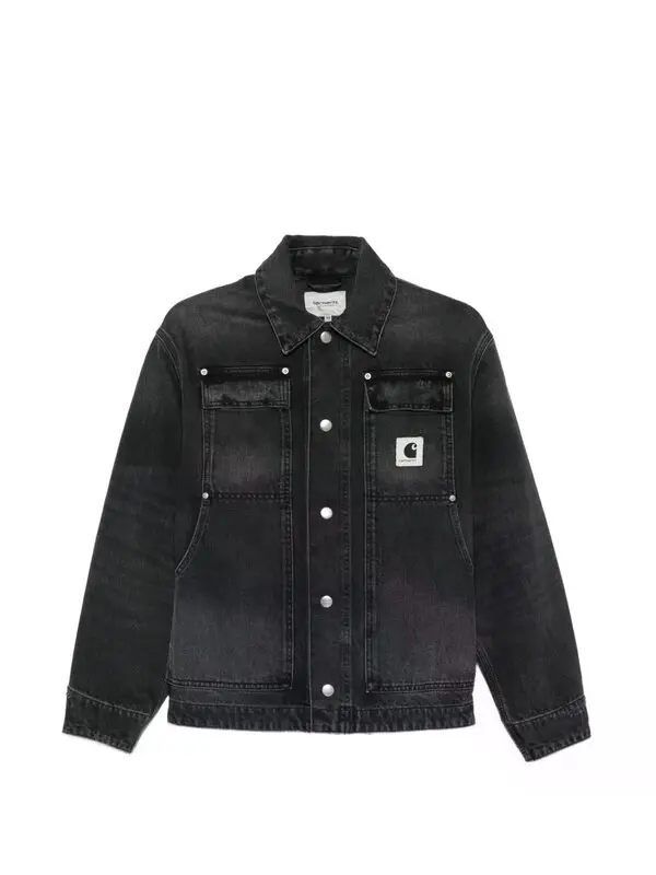 Carhartt Work In Progress Arctic Buttoned Logo-patch Jacket - Black