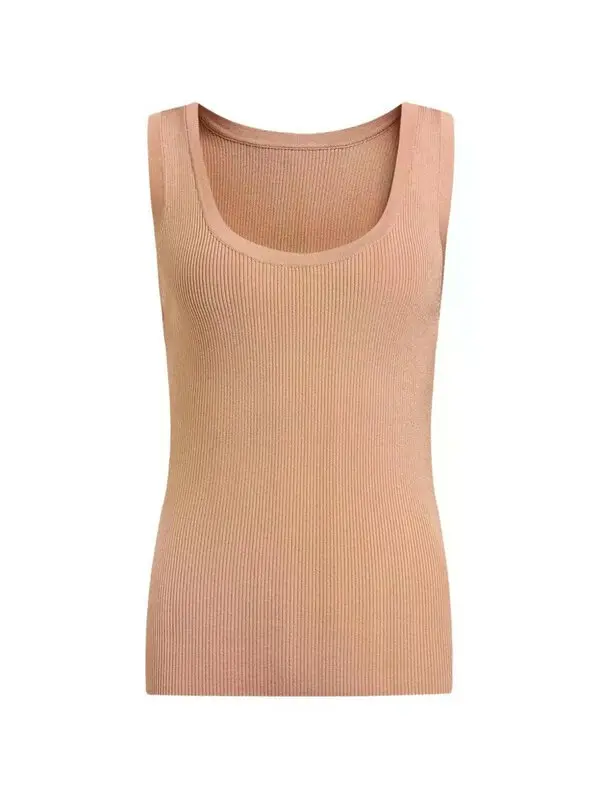 12 STOREEZ Ribbed Knit Tank Top - Neutrals