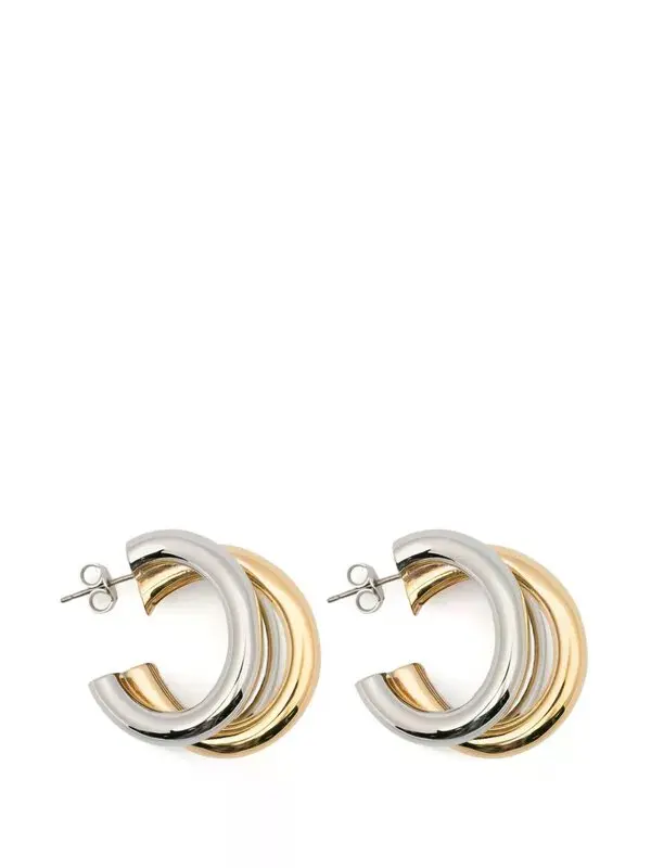 Rabanne Triple Hoop Earrings - Silver