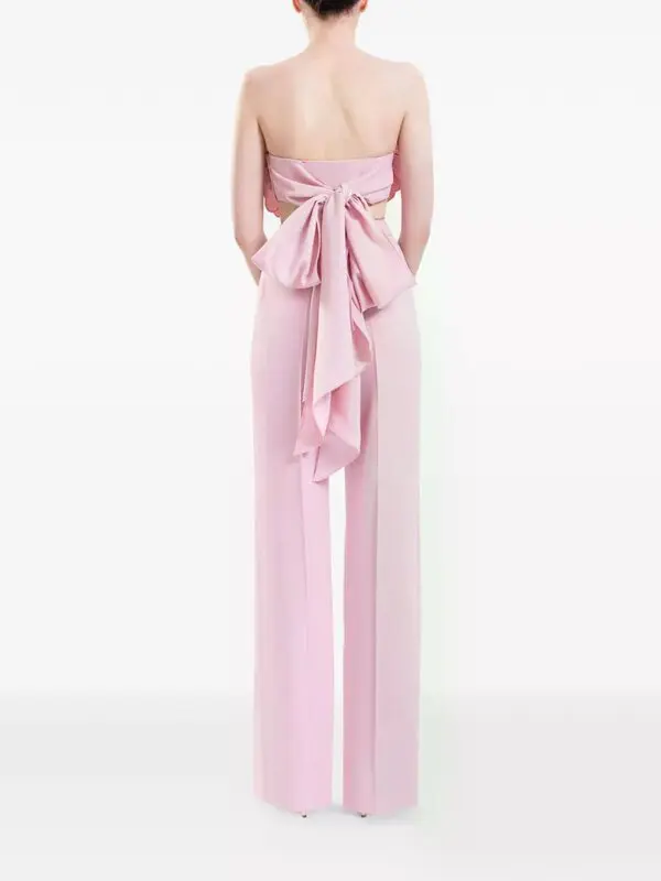 SAIID KOBEISY Embellished Floral Top With Bow Detail