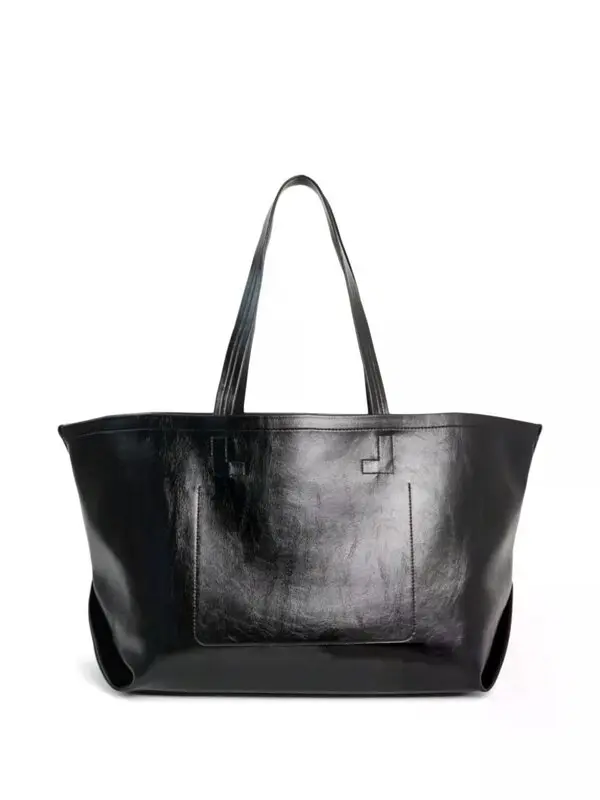 Lacoste Large Glossy Tote Bag - Black