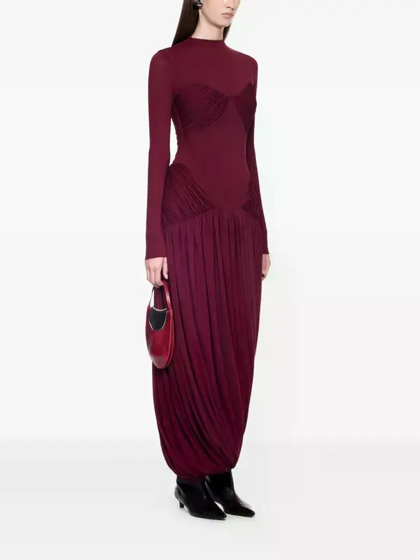 CHATS BY C.DAM Torin Maxi Dress With Draped Bust And Twisted Skirt - Red