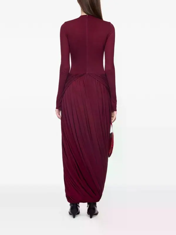 CHATS BY C.DAM Torin Maxi Dress With Draped Bust And Twisted Skirt - Red