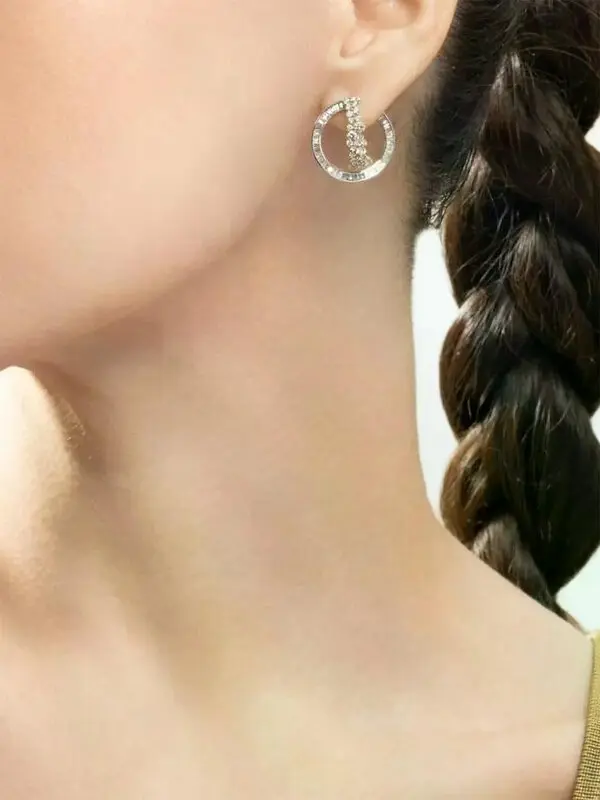 ANANYA Diamond Scatter Hoop Earrings