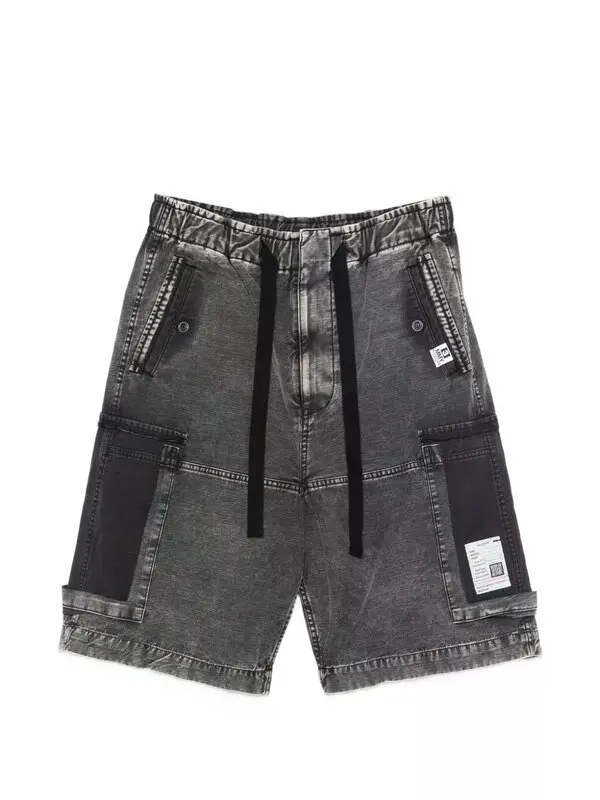 Mihara Yasuhiro Logo Detail Cargo Shorts - Black