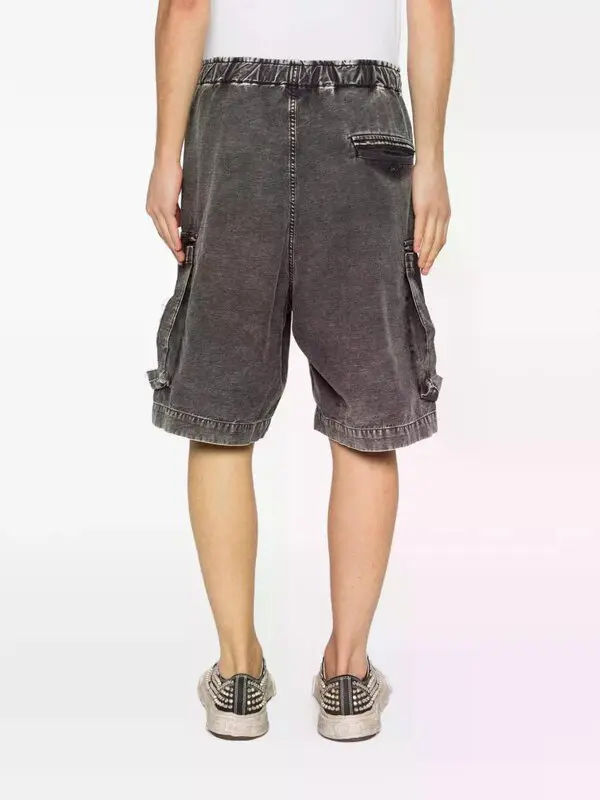 Mihara Yasuhiro Logo Detail Cargo Shorts - Black