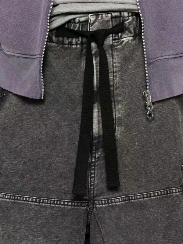 Mihara Yasuhiro Logo Detail Cargo Shorts - Black