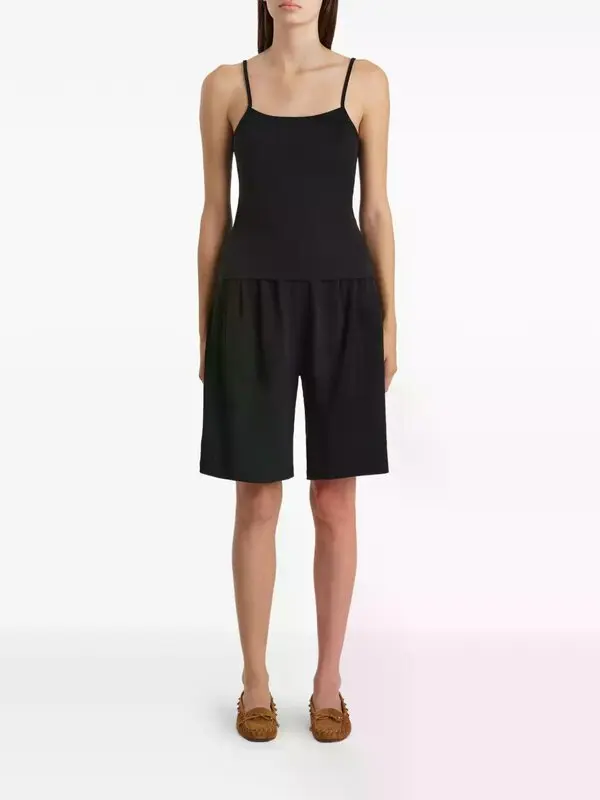 Khaite Pleated Cotton Shorts