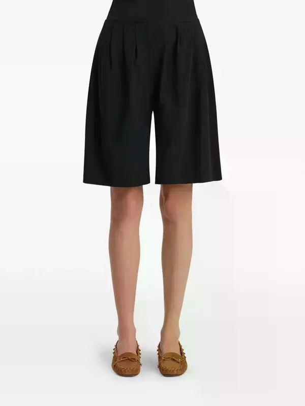 Khaite Pleated Cotton Shorts