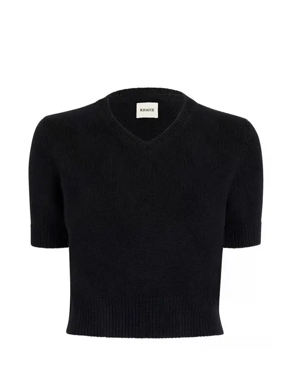 Khaite Jas Cashmere V-neck Pullover - Black