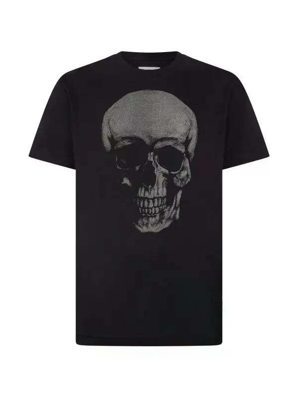 Philipp Plein Glitter Skull Round Neck T-shirt
