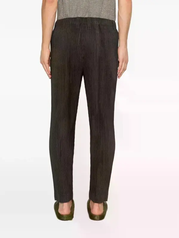 Issey Miyake Pleated Vertical Stripe Trousers