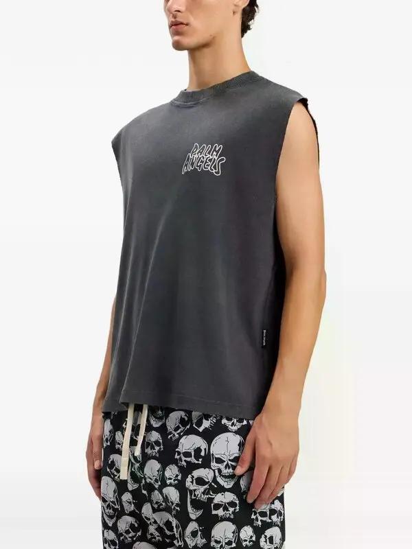 Palm Angels Distressed-detail Tank Top - Black