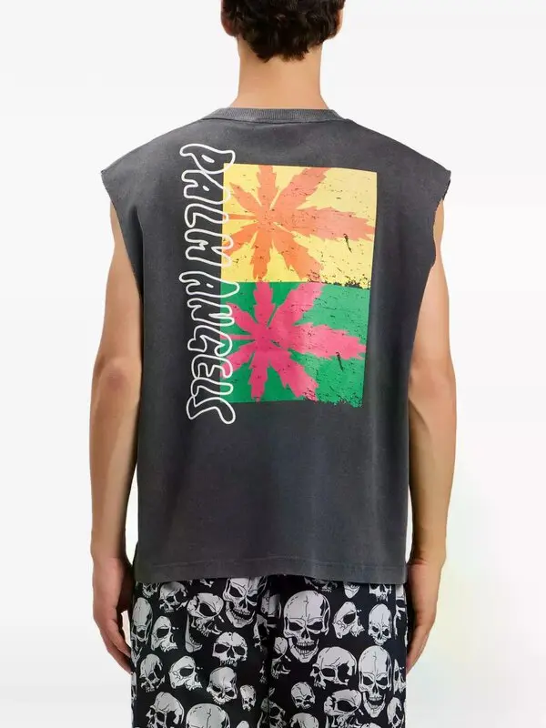 Palm Angels Distressed-detail Tank Top - Black